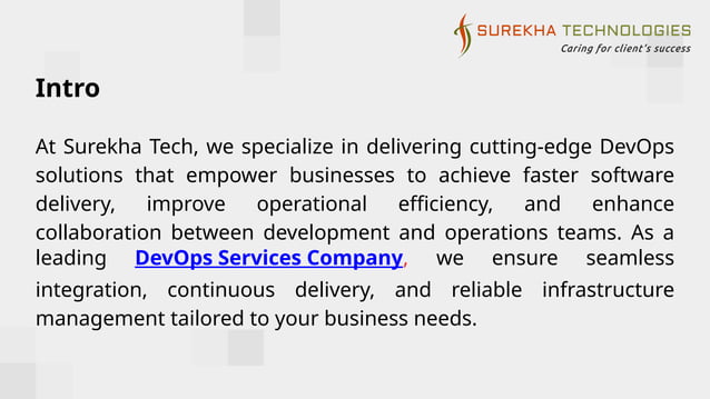 DevOps Services by Surekha Technologies. | PPT