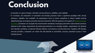 Role of automation in DevOps processes | DevOps Services Providers | PPT