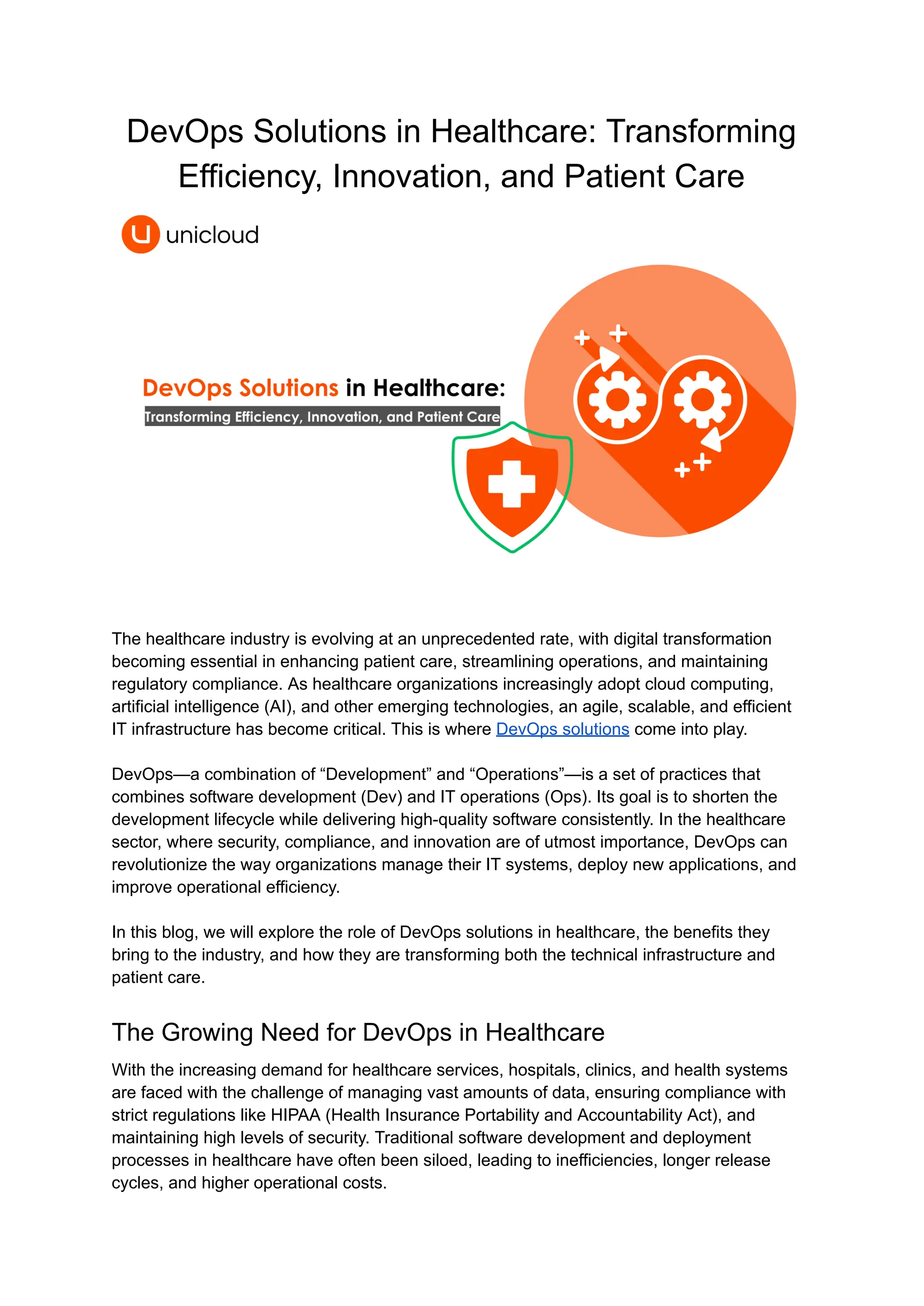 DevOps Solutions in Healthcare Transforming Efficiency, Innovation, and Patient Care.pdf