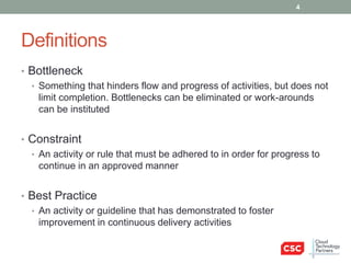 Top Devops bottlenecks, constraints and best practices | PPTX