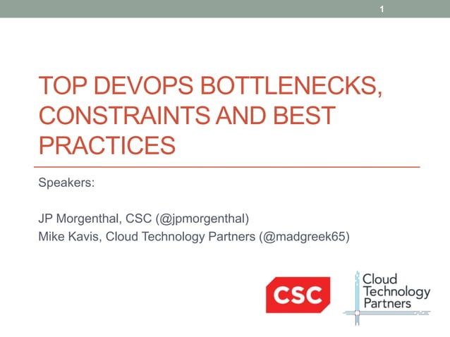 Top Devops bottlenecks, constraints and best practices | PPT