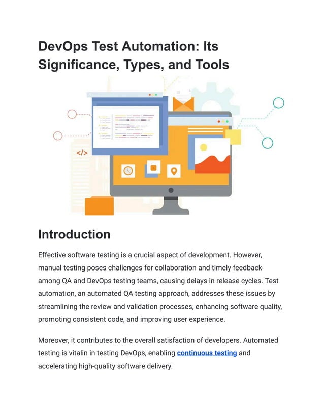 DevOps Test Automation_ Its Significance, Types, and Tools.pdf | Web ...