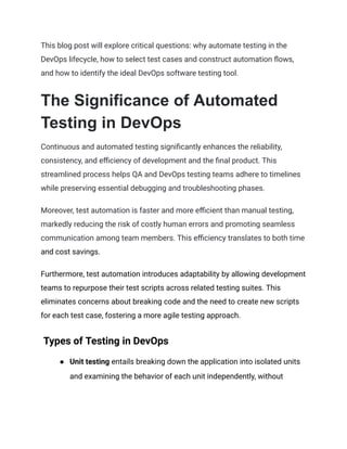 DevOps Test Automation_ Its Significance, Types, and Tools.pdf | Web ...