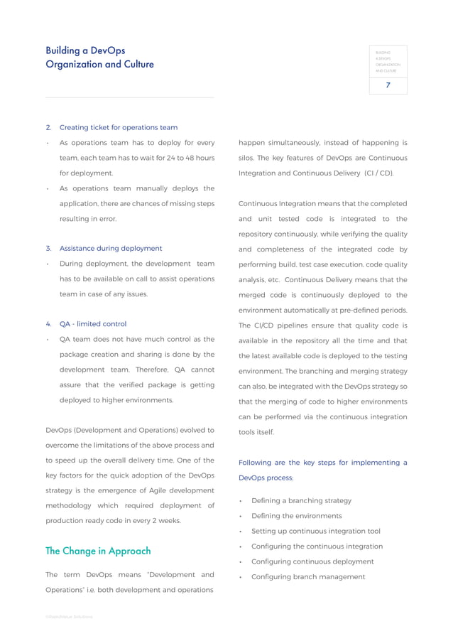 Building a DevOps Organization and Culture | PDF