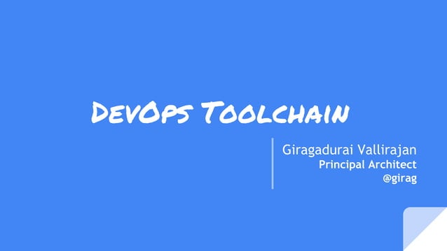 DevOps Toolchain v1.0 | PPT