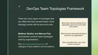 DevOps topologies | PPT