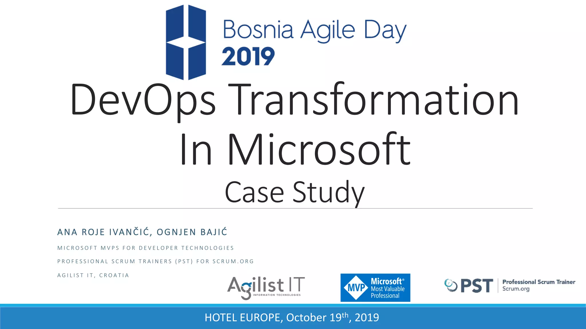 DevOps Transformation in Microsoft – Case Study by Ognjen Bajic and Ana Roje Ivancic | PDF