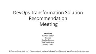 DevOps Transformation Solution Recommendation.pptx