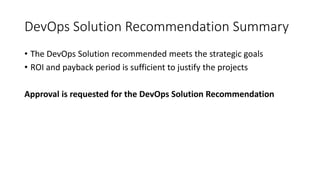 DevOps Transformation Solution Recommendation.pptx | Web Development | Internet