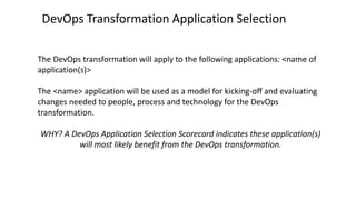 DevOps Transformation Solution Recommendation.pptx | Web Development | Internet