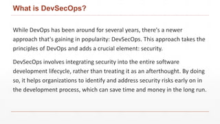 DevOps vs DevSecOps: Understanding the Differences and Why Security Matters | PPTX | Web ...