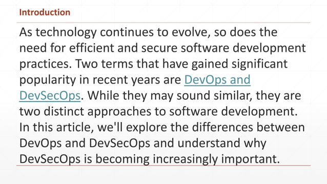 DevOps vs. DevSecOps Understanding the Differences.pptx DevOps vs. DevSecOps Understanding the Differences.pptx