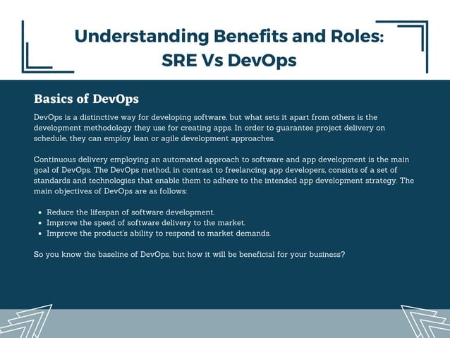 DevOps Vs SRE Major Differences That You Need To Know - Hidden Brains Infotech | PDF | Web ...