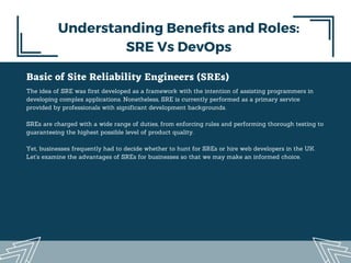 DevOps Vs SRE Major Differences That You Need To Know - Hidden Brains ...