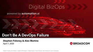 Don't be a DevOps Failure | PPT