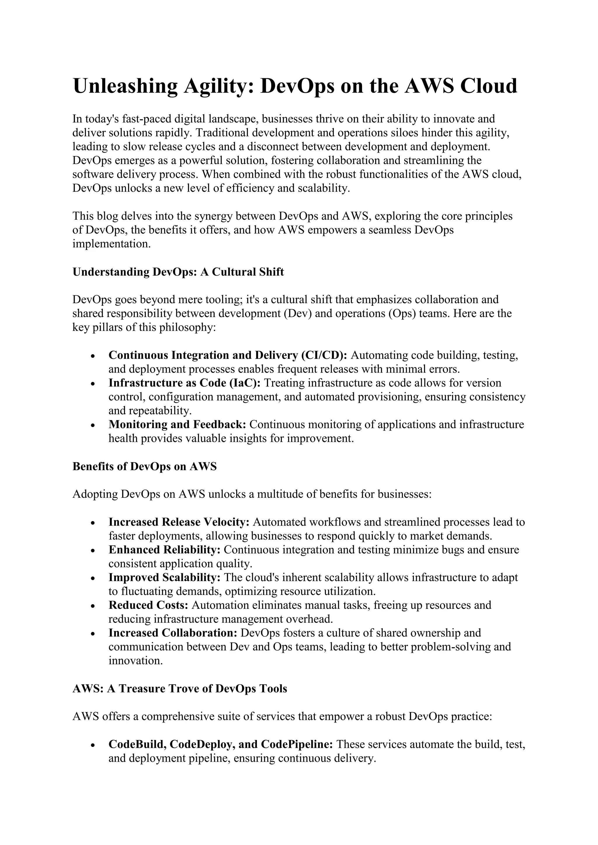 Best DevOps With AWS Online & Classroom training Naresh-IT | DOCX