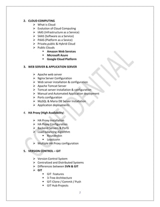 Top AWS DevOps course in Hyderabad | PDF | Cloud Computing | Internet