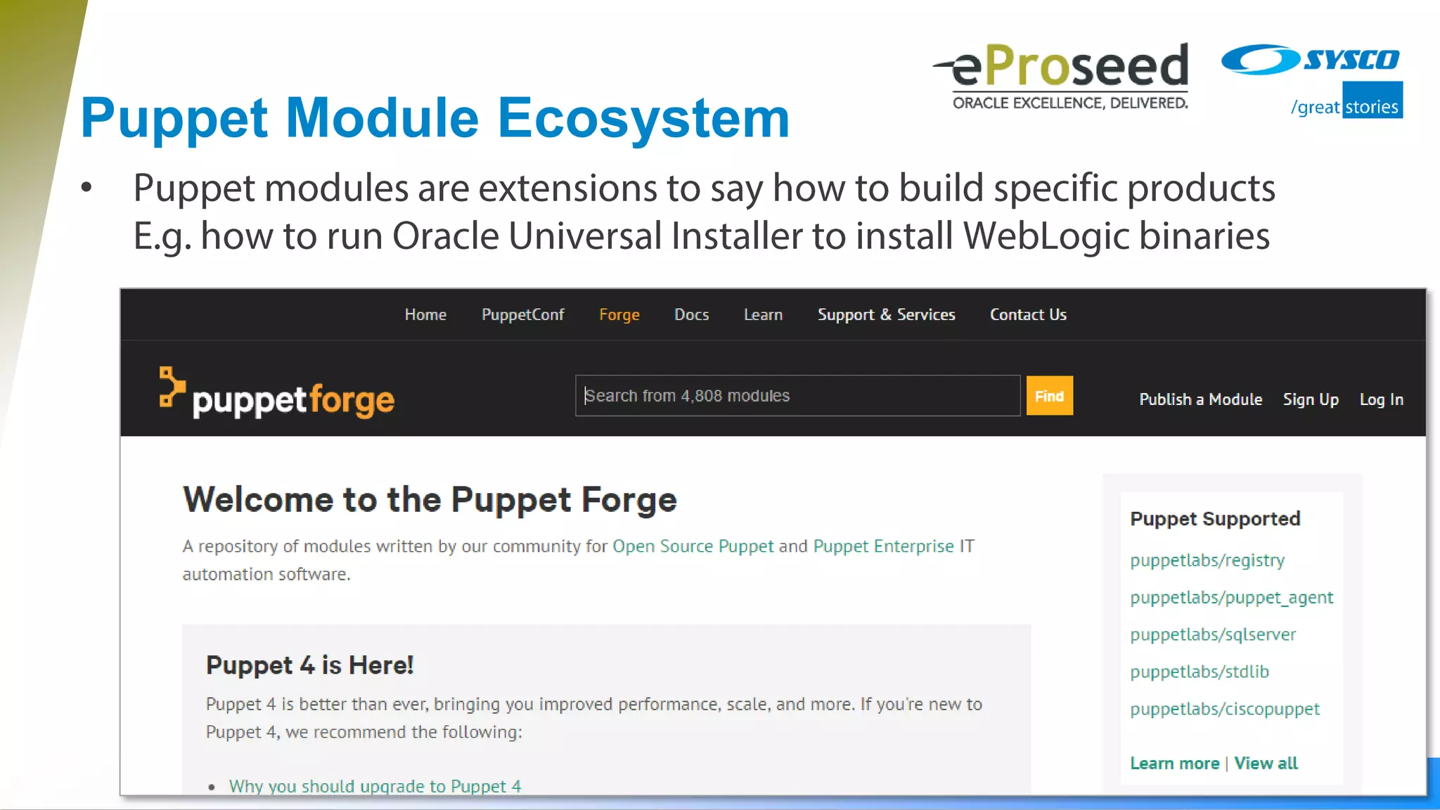 Driving DevOps for Oracle with the orawls Puppet Modules | PPT