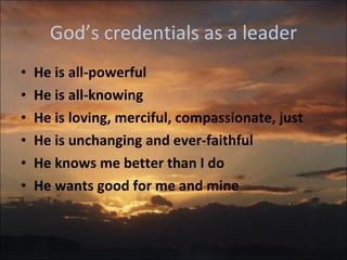Devotions - Micah 6_8 God Our Leader | PPT