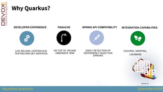 DevoxxUK 2021 Techniques for maintainable Quarkus applications | PPT