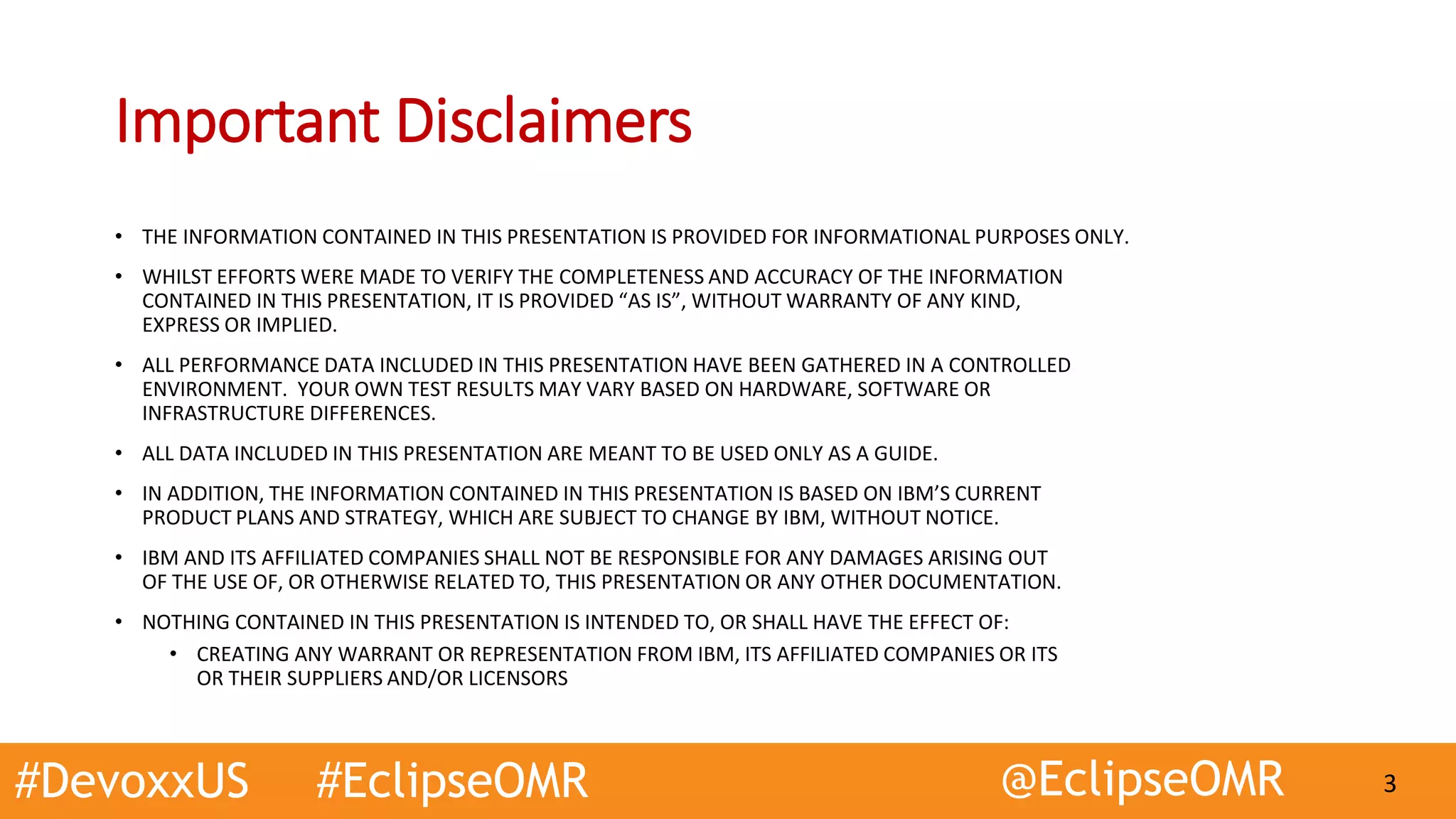 Eclipse OMR: a modern, open-source toolkit for building language runtimes | PPTX