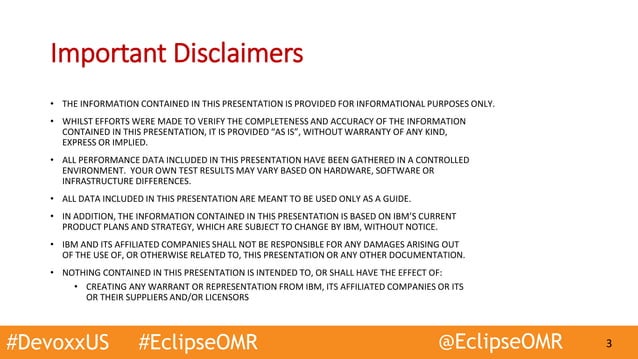 Eclipse Omr A Modern Open Source Toolkit For Building Language Runtimes Ppt
