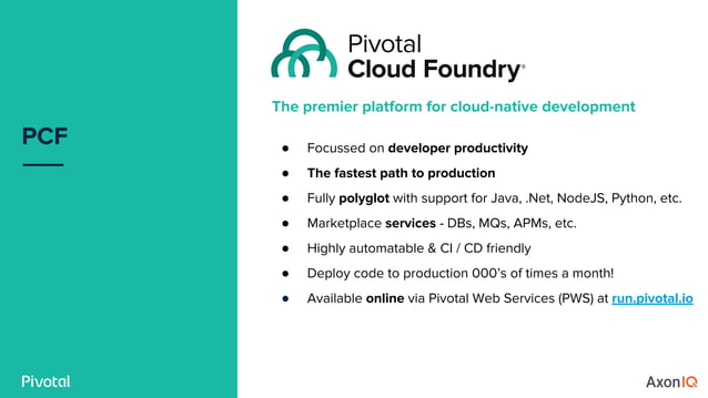 Devoxx 2018 - Pivotal and AxonIQ - Quickstart your event driven ... Devoxx 2018 - Pivotal and AxonIQ - Quickstart your event driven ...