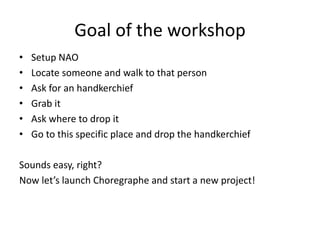 NAO Robot workshop for kids (english) | PPT