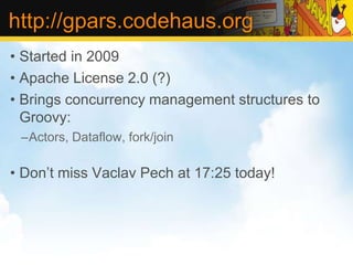 Devoxx - The Groovy Ecosystem | PPT