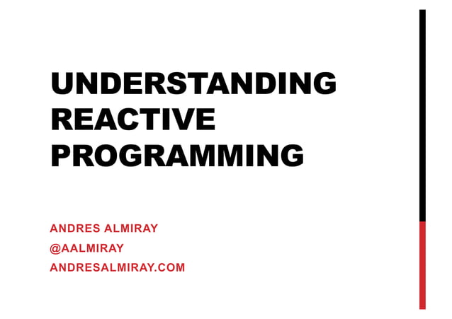 Understanding Reactive Programming Pdf