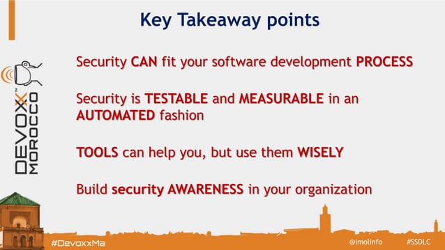 Secure Software Development Lifecycle - Devoxx MA 2018 | PDF