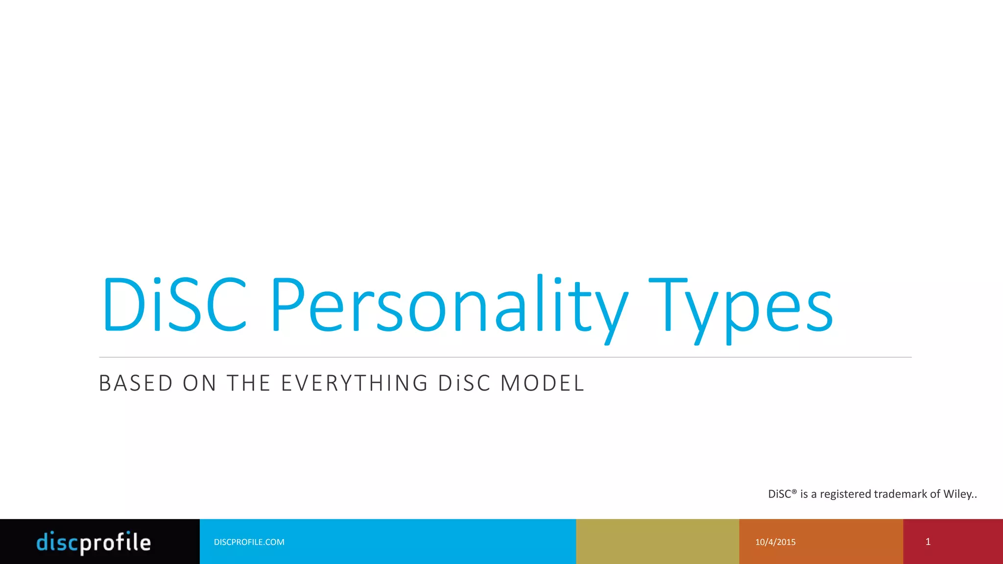 DiSC Personality Styles - Styles de personnalités DISC | PPT