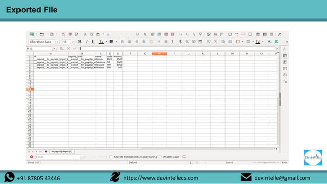 Payslip input (Export / Import payslip records in Oddo | PPT