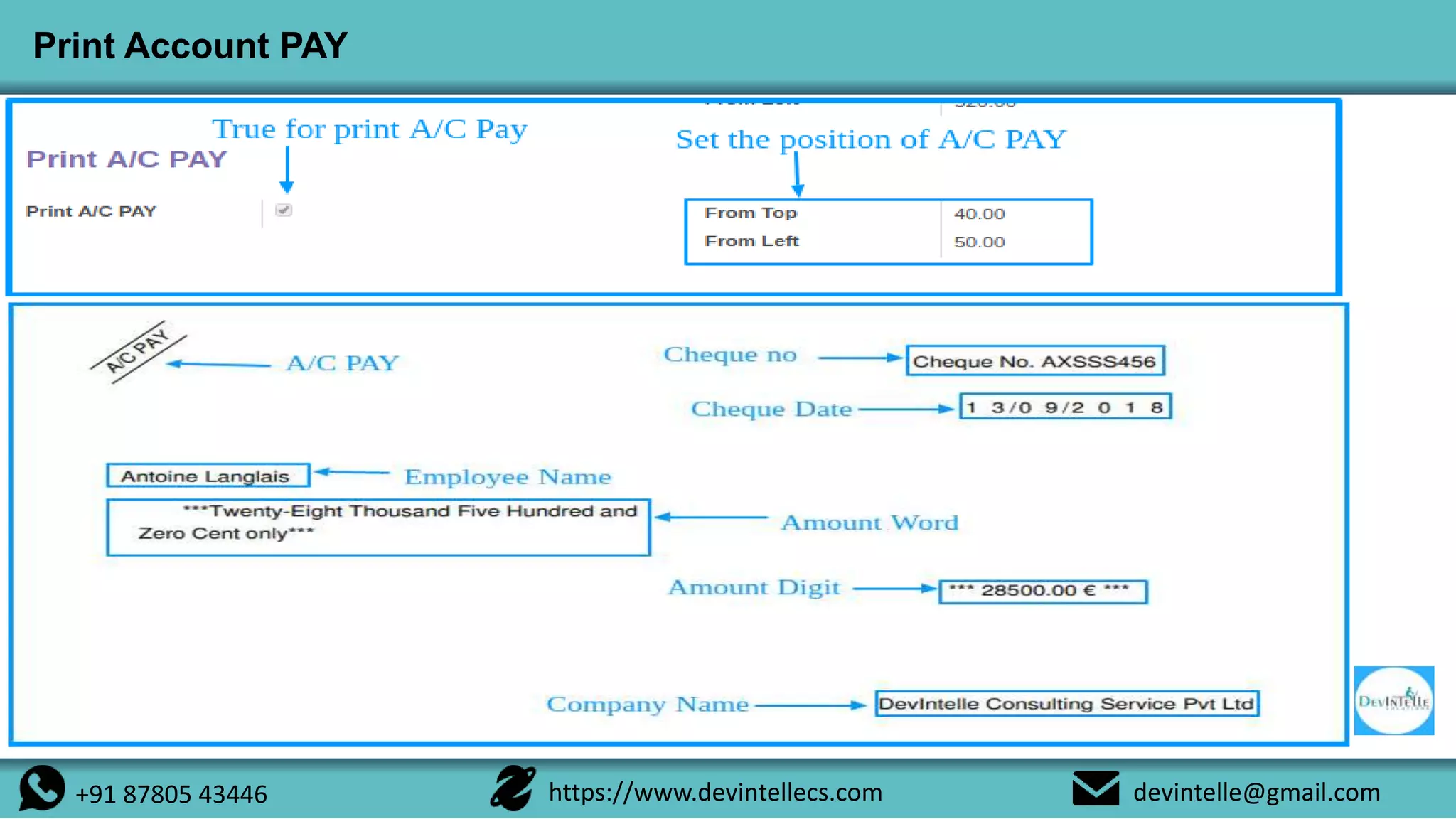 DYNAMIC PRINT PAYSLIP CHEQUE - CHECK WRITING | PPT