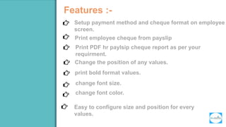 DYNAMIC PRINT PAYSLIP CHEQUE - CHECK WRITING | PPT