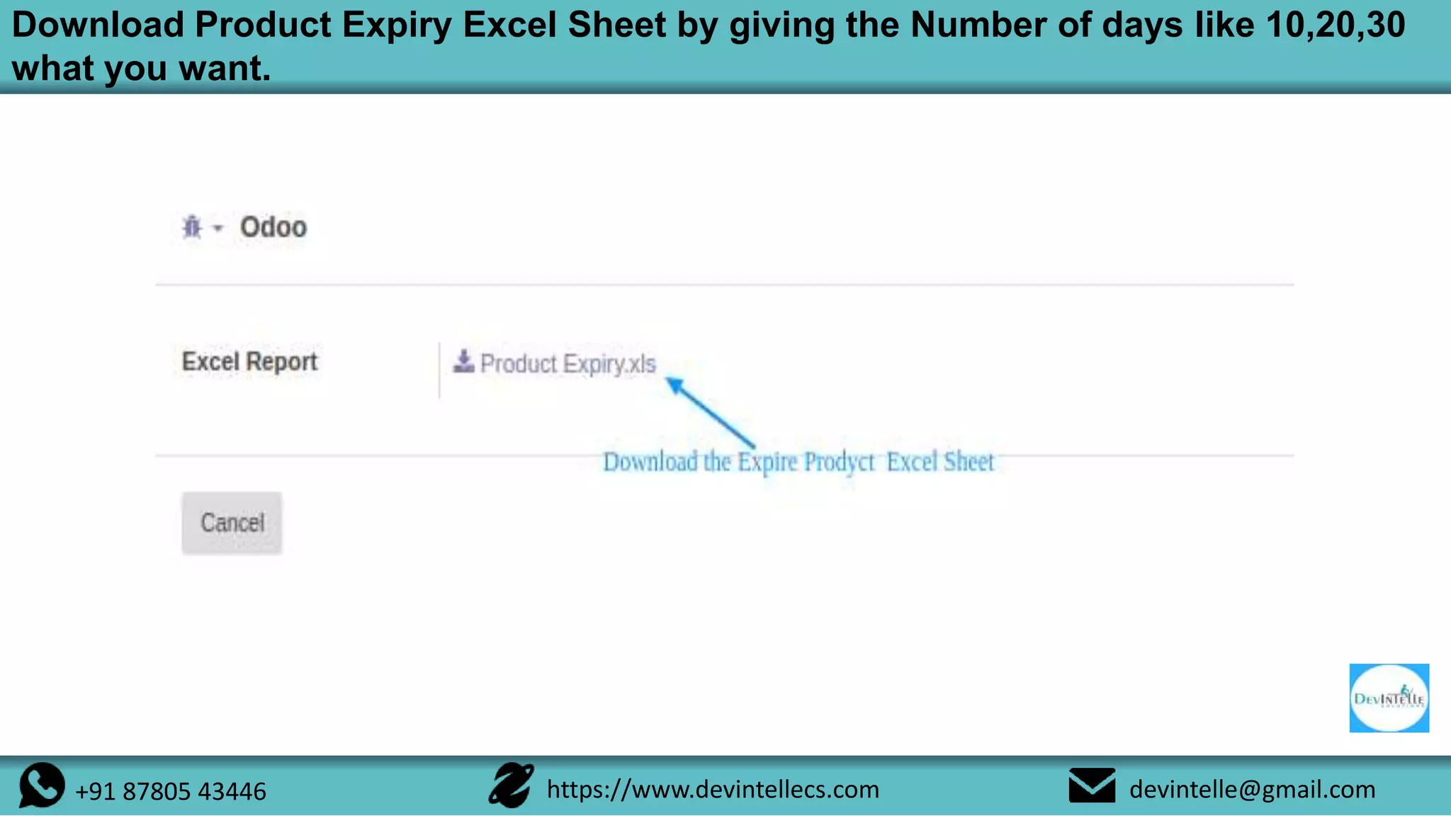 Product Expiry Excel Report & Reminder With Odoo | PPTX