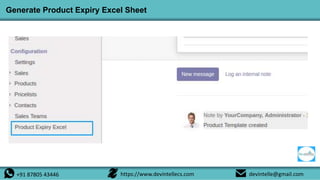 Product Expiry Excel Report & Reminder With Odoo | PPTX