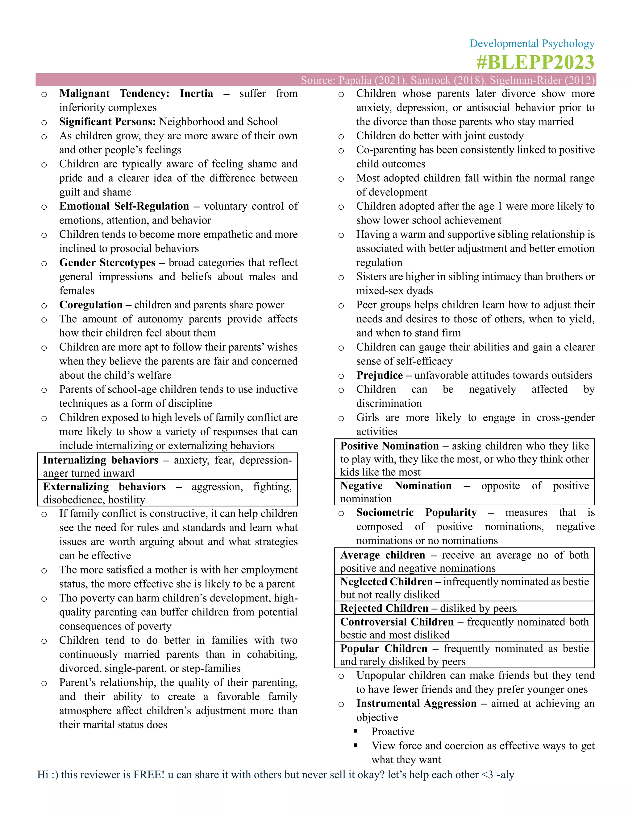 BLEPP Reviewer - Developmental Psychology | PDF | Genetics | Science