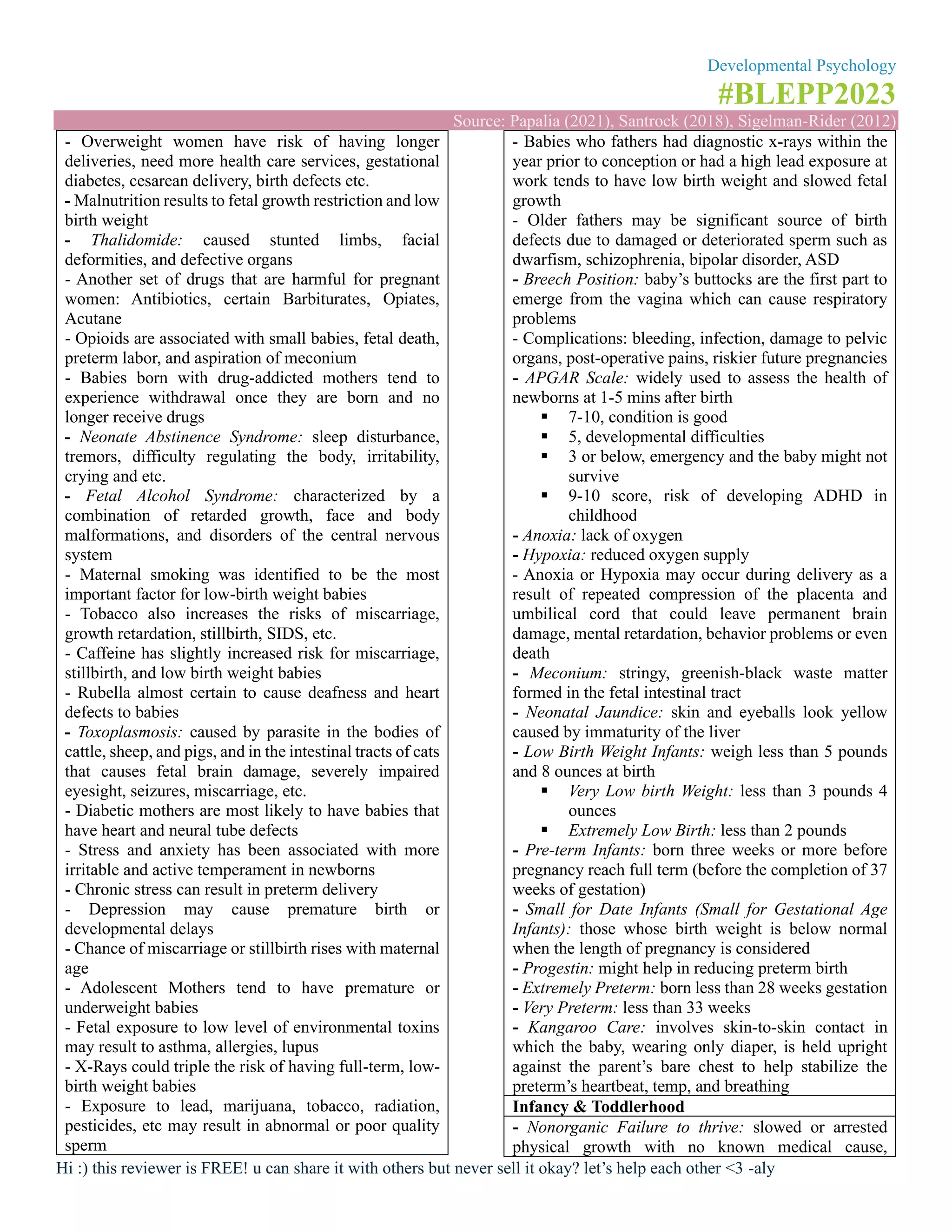 BLEPP Reviewer - Developmental Psychology | PDF | Genetics | Science