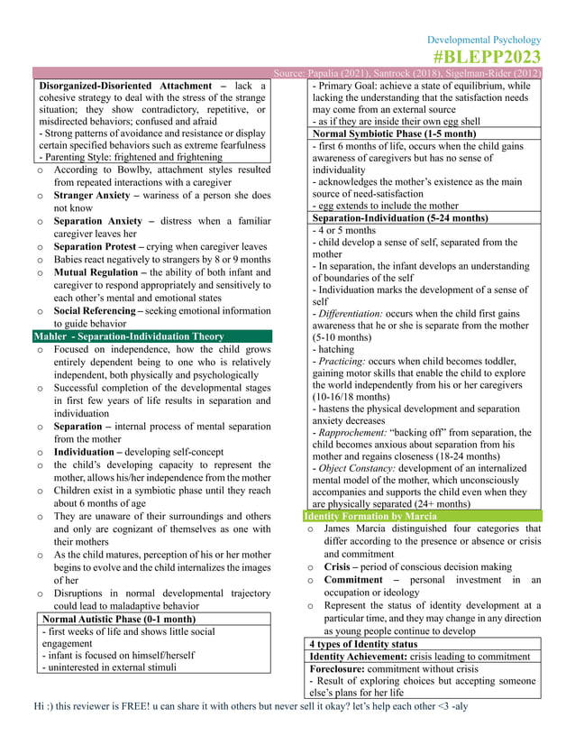 BLEPP Reviewer - Developmental Psychology | PDF | Genetics | Science