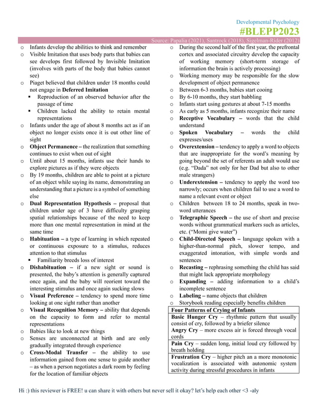 BLEPP Reviewer - Developmental Psychology | PDF | Genetics | Science