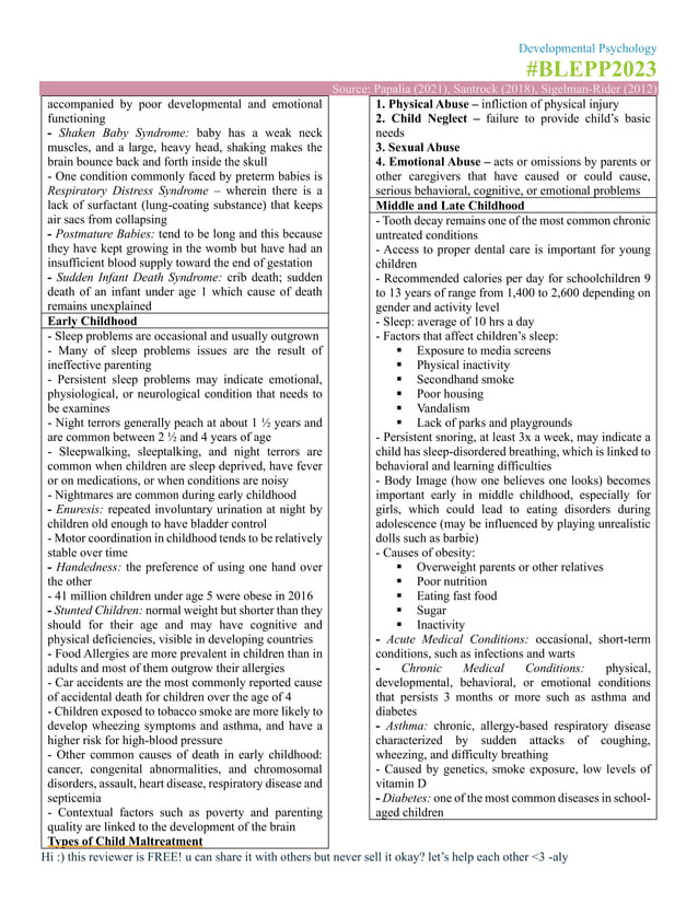 BLEPP Reviewer - Developmental Psychology | PDF | Genetics | Science