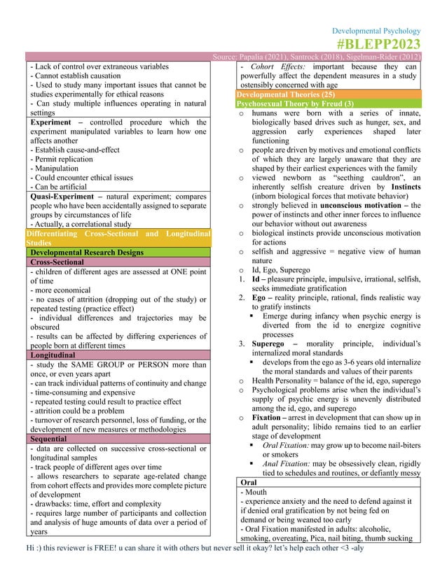 BLEPP Reviewer - Developmental Psychology | PDF | Genetics | Science