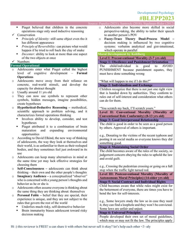 BLEPP Reviewer - Developmental Psychology | PDF | Genetics | Science