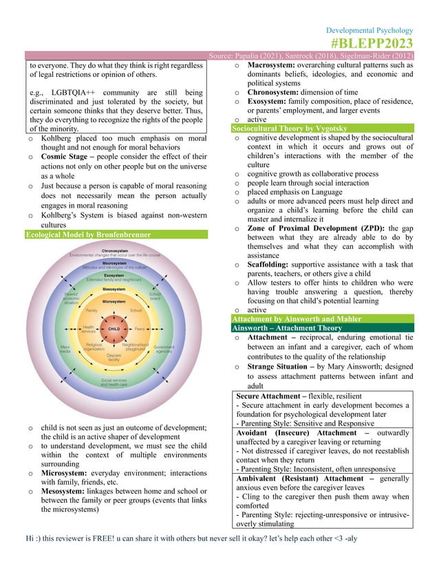 BLEPP Reviewer - Developmental Psychology | PDF | Genetics | Science