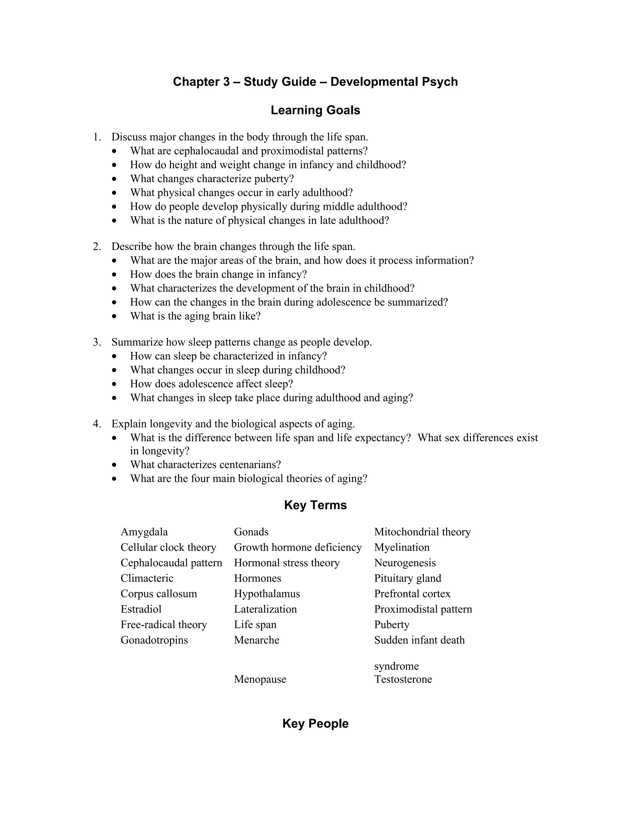 Dev psych.ch3.studyguide | PDF