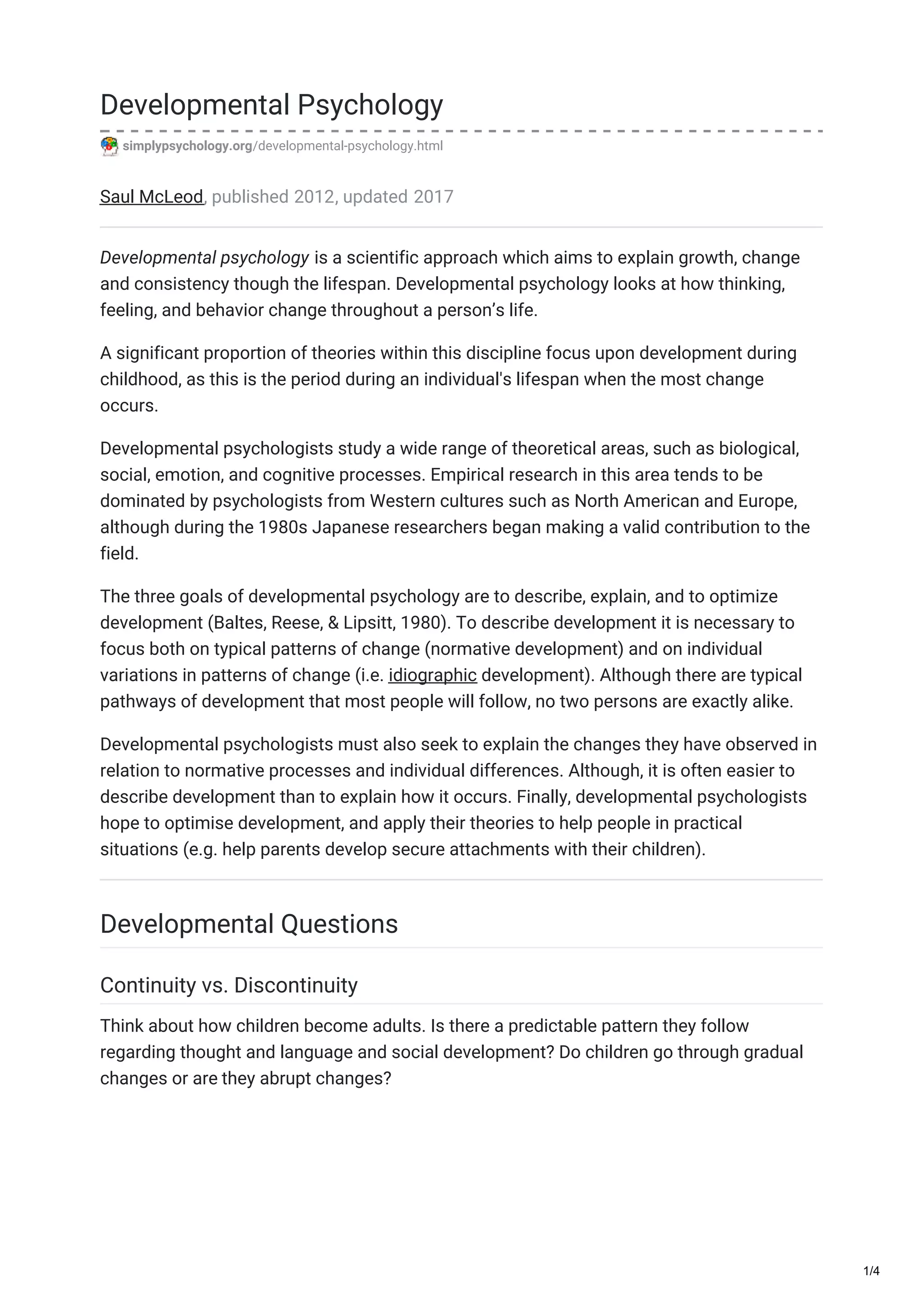 Dev psychology 007 | PDF