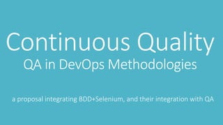 Continuous Quality | PPT
