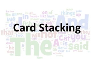 Examples Of Card Stacking Propaganda Ads
