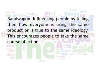 Bandwagon Ads Examples